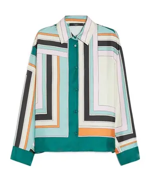 Max Mara Graphic Printed Button-up Shirt