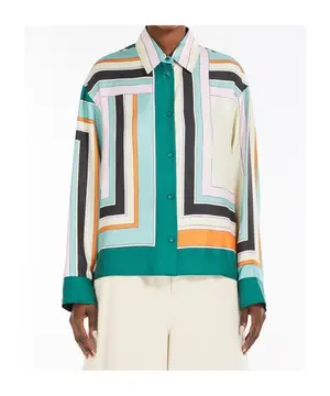 Max Mara Graphic Printed Button-up Shirt