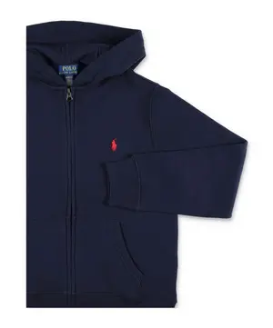 Polo Ralph Lauren Embroidered Logo Zip-up Hoodie - Black