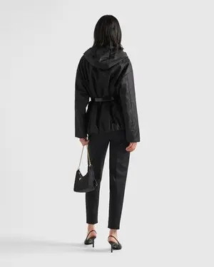 Prada Re-nylon Belted Hooded Jacket