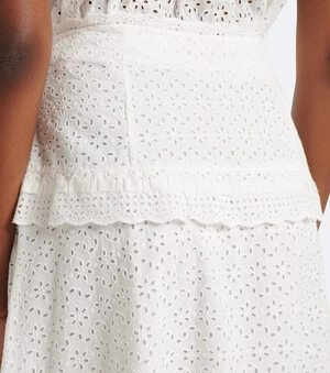 Ulla Johnson Violetta Broderie Anglaise Midi Skirt - White