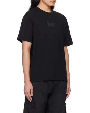 Stone Island Logo Printed Crewneck T-shirt