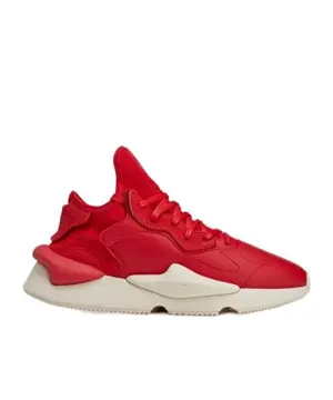 Y3 Logo Embossed Lace-up Sneakers - Red