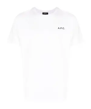 A.p.c. Logo Printed Crewneck T-shirt - White