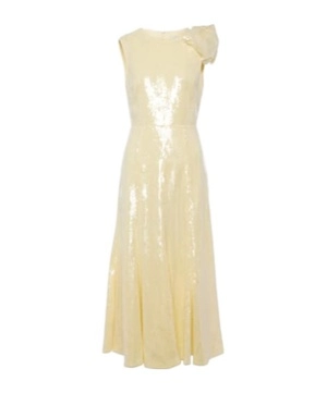 Roland Mouret Sequined Flared Midi Dress - Nude