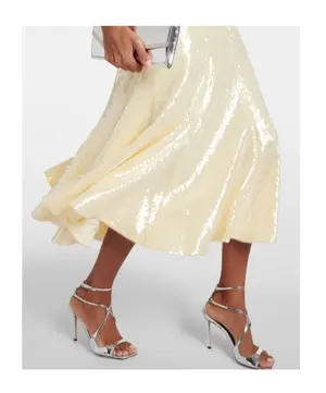 Roland Mouret Sequined Flared Midi Dress