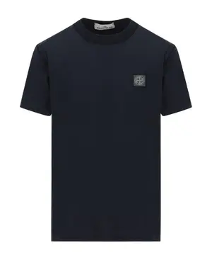 Stone Island Logo Short-sleeved T-shirt - Blue