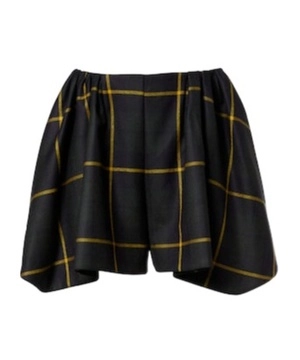 PATOU Checked Virgin Wool Shorts - Green
