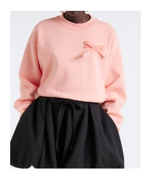 PATOU Bow-detail Cotton Jersey Sweatshirt