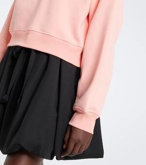 PATOU Bow-detail Cotton Jersey Sweatshirt