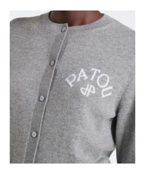 PATOU Jacquard Logo Wool And Cashmere Cardigan