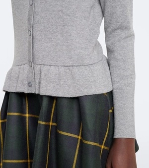 PATOU Jacquard Logo Wool And Cashmere Cardigan
