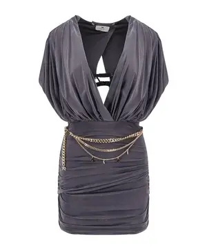 Elisabetta Franchi Bralette Jersey Dress - Grey