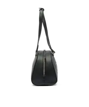 DIESEL® 1dr Embossed Logo Leather Dome Boston Bag