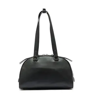 DIESEL® 1dr Embossed Logo Leather Dome Boston Bag