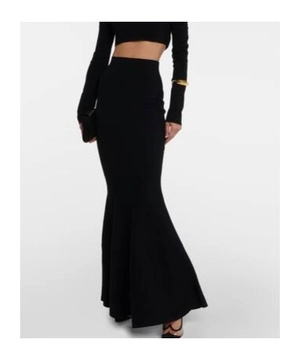 Nina Ricci High-rise Wool-blend Maxi Skirt