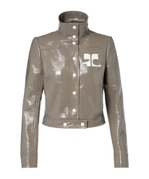 COURREGES Logo Cropped Jacket