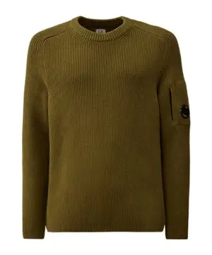 C.P. COMPANY Ribbed Knit Sweater - Green