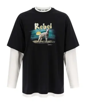 Moschino Double Layer 'rebel' T-shirt
