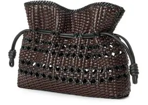Loewe Medium Flamenco Woven Nappa Leather Clutch