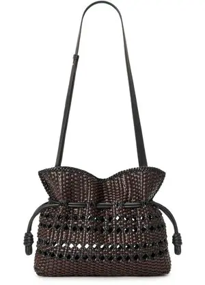 Loewe Medium Flamenco Woven Nappa Leather Clutch
