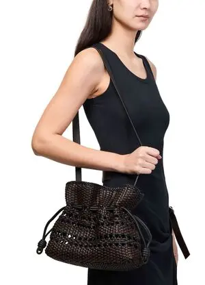 Loewe Medium Flamenco Woven Nappa Leather Clutch