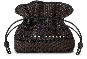 Loewe Medium Flamenco Woven Nappa Leather Clutch