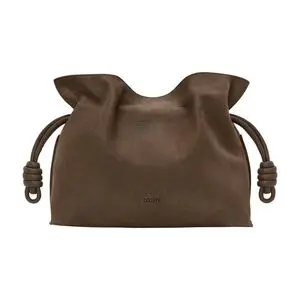 Loewe Medium Flamenco Clutch In Grained Nubuck
