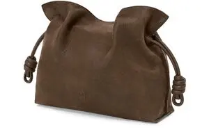 Loewe Medium Flamenco Clutch In Grained Nubuck