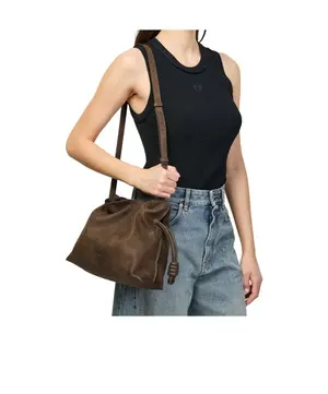 Loewe Medium Flamenco Clutch In Grained Nubuck