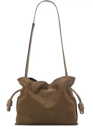 Loewe Medium Flamenco Clutch In Grained Nubuck
