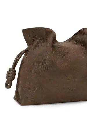 Loewe Medium Flamenco Clutch In Grained Nubuck