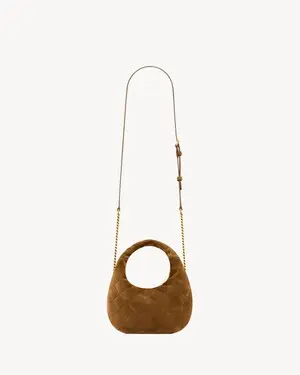 Saint Laurent Borsa Mini Icarino In Suede Trapuntato