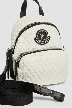Moncler Quilted Cross Body Bag - White