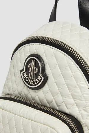 Moncler Quilted Cross Body Bag - White