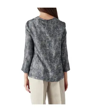 Max Mara Speckled-print Silk Blouse
