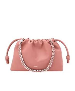 Loewe Medium Flamenco Bag In Mellow Nappa Lambskin - Pink