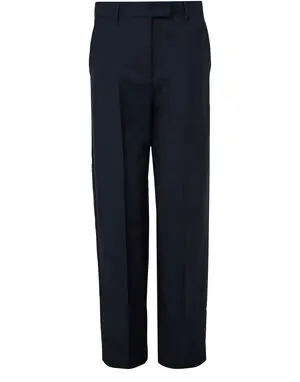 Miu Miu Straight Wool Trousers - Black