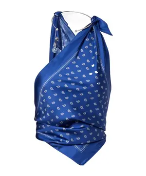 Christopher Esber Asymmetrical Print Top - Blue