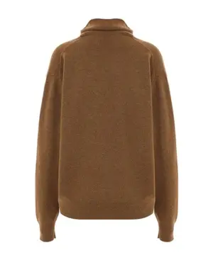 Plan C Long-sleeved Scarf Collar Knitted Shirt