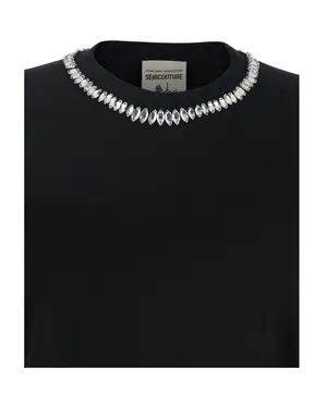 SEMICOUTURE Embellished Round Neck T-shirt