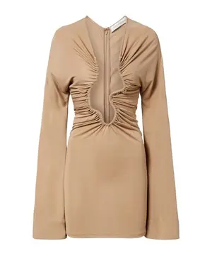 Christopher Esber Salacia Ruched Minidress - Nude