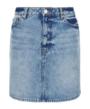 Armani Exchange High-waisted Denim Skirt - Blue