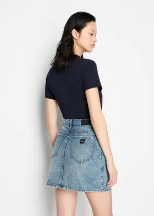 Armani Exchange High-waisted Denim Skirt