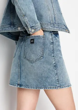 Armani Exchange High-waisted Denim Skirt
