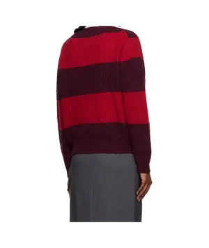 DUNST Ribbed Striped Polo Knitwear