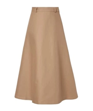 RÓHE Belt Loop Midi Skirt - Nude