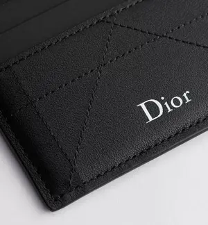 Dior Card Holder In Calfskin