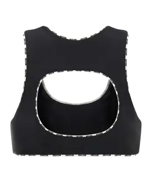 Moschino Crew-neck Sports Tank Top With Cut-out Detail