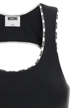 Moschino Crew-neck Sports Tank Top With Cut-out Detail